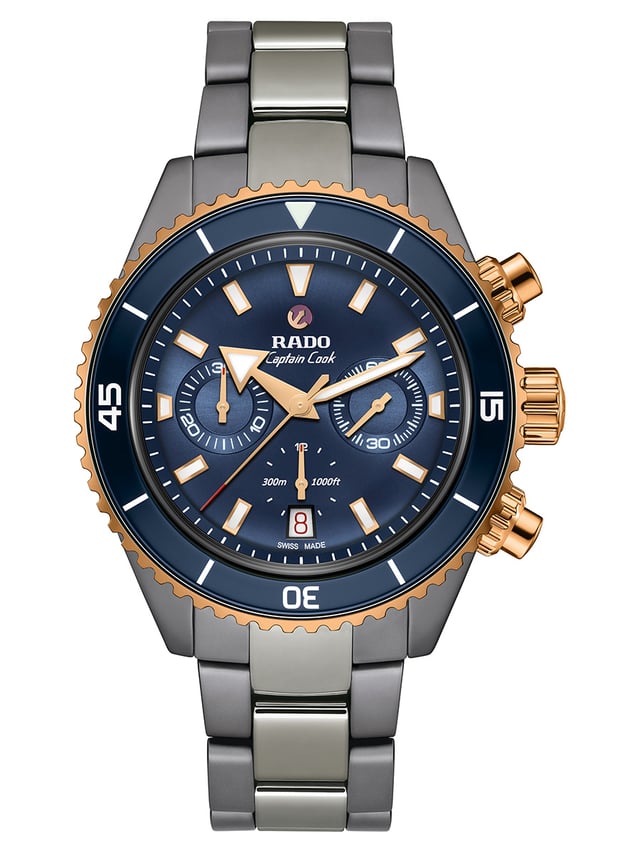 Rado Expands Captain Cook Collection with Blue High-Tech Ceramic ...